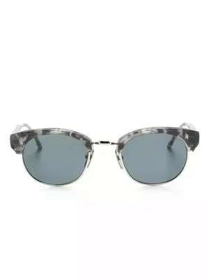 Thom Browne Oval-frame Sunglasses - Grey