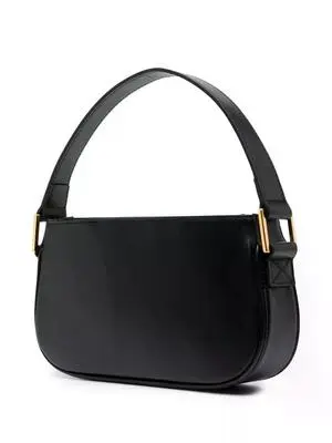 Blumarine Rhinestone-logo Leather Bag - Black