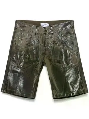 Vaquera Coated Shorts - Green