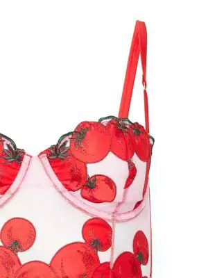 FLEUR DU MAL Embroidered Bustier
