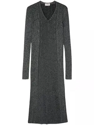 MRZ Ribbed-knit Midi Dress - Black