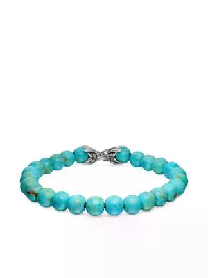 David Yurman Sterling Silver Spiritual Beads Bracelet - Blue
