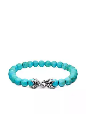 David Yurman Sterling Silver Spiritual Beads Bracelet - Blue