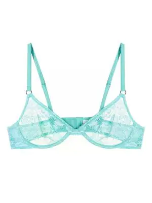 FLEUR DU MAL Le Stretch Lace Demi Bra - Green