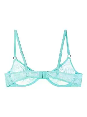 FLEUR DU MAL Le Stretch Lace Demi Bra - Green