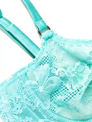 FLEUR DU MAL Le Stretch Lace Demi Bra - Green