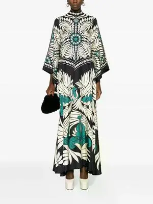 La DoubleJ Magnifico Abstract-print Silk Dress