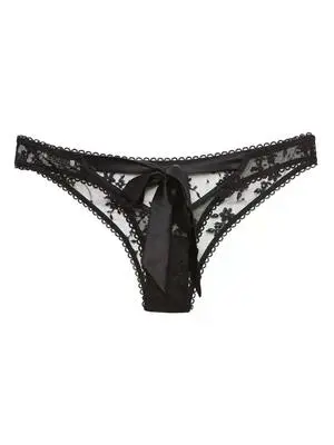 FLEUR DU MAL Untie Me Cheeky Thong - Black