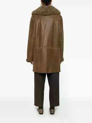 LEMAIRE Asymmetric Shearling Coat