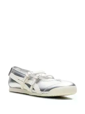 Onitsuka Tiger Metallic Two Buckle-strap Sneakers - Silver