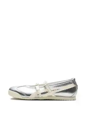 Onitsuka Tiger Metallic Two Buckle-strap Sneakers - Silver