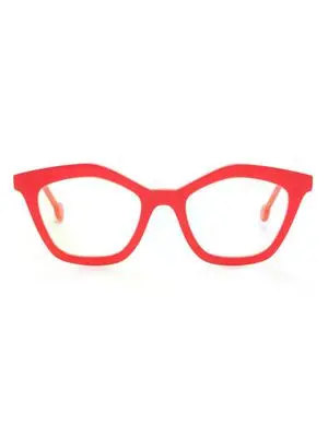 L.A. EYEWORKS Ronette Geometric-frame Glasses - Red