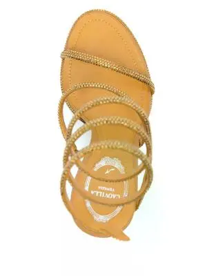 Rene Caovilla 110mm Cleo Sandals - Brown
