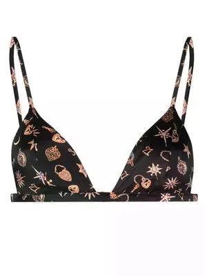 FLEUR DU MAL Luxe Triangle Bra - Black