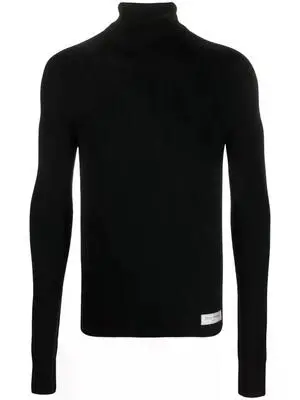 Balmain Logo-patch Ribbed-knit Jumper
