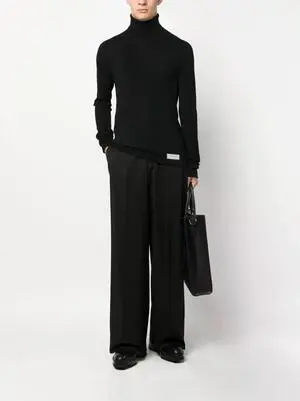 Balmain Logo-patch Ribbed-knit Jumper