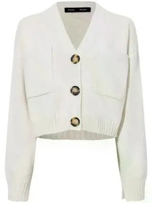 Proenza Schouler Sofia Cashmere-wool Cardigan - Neutrals