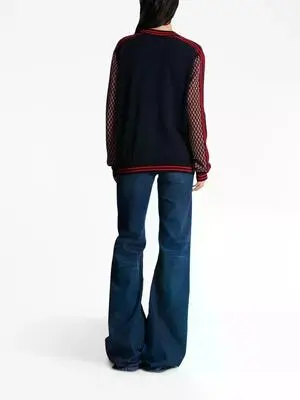 Balmain Monogram Check-pattern Jumper