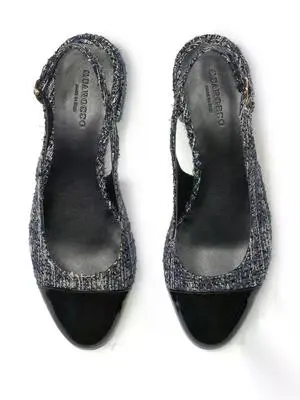 SCAROSSO 35mm Tweed Slingback Pumps
