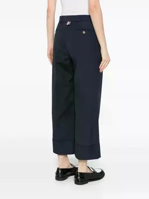 Thom Browne Twill Trousers With 4-bar Stripe