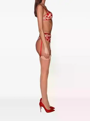 FLEUR DU MAL Polka-dot Balconette Bra