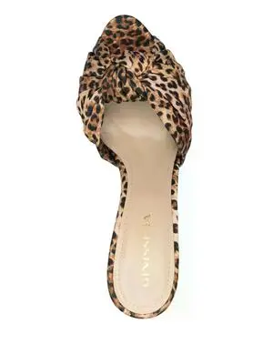 GINISSIMA Leopard-print Heeled Sandals