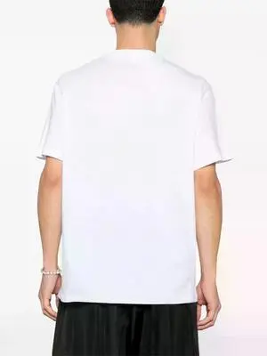 Alexander McQueen Flocked-logo T-shirt - White