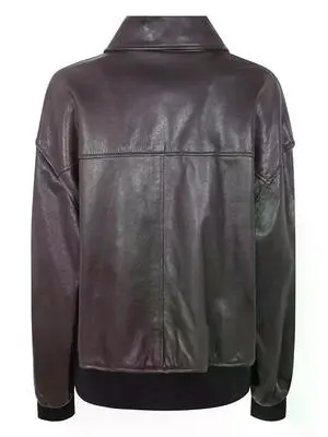 Khaite Pointed Collar Sheepskin Jacket - Brown
