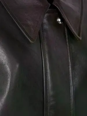 Khaite Pointed Collar Sheepskin Jacket - Brown