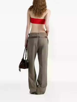 Prada Printed Belted Trousers