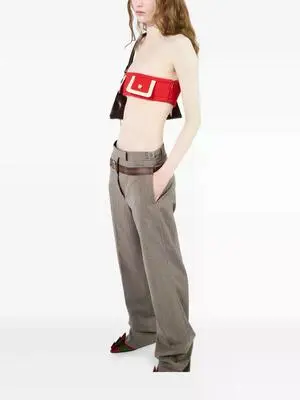 Prada Printed Belted Trousers