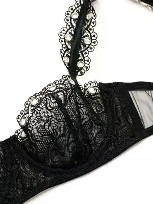 FLEUR DU MAL Eyelet-embellished Balconette Bra