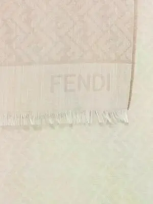 Fendi Ff-jacquard Scarf - Neutrals