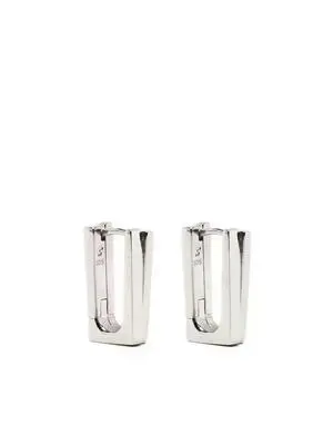 Tom Wood Step Hoop Earrings - Silver