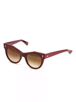 KADOR Round-frame Sunglasses With Case - Red