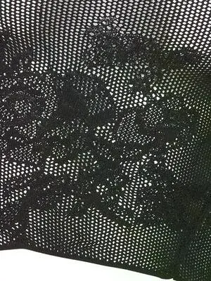 FLEUR DU MAL Pointelle-knit Lace T-shirt - Black