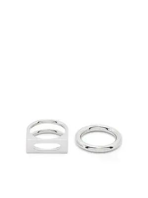 Tom Wood Cage Rings Set Of Two - Silver