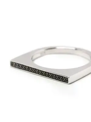 Tom Wood Crystal-embellished Signet Ring