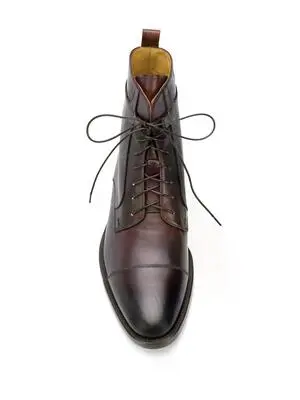 SCAROSSO Leather Lace-up Boots