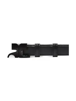 COURREGES Logo Buckle Belt - Black