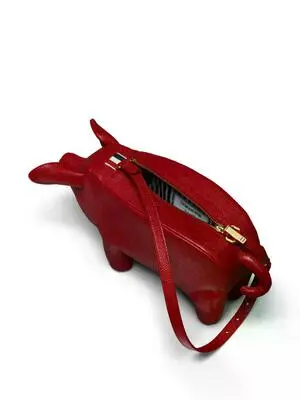 Thom Browne Grained Leather Pig Shoulder Bag - Red