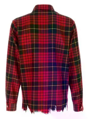 Alexander McQueen Distressed Macqueen Tartan Shirt
