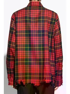 Alexander McQueen Distressed Macqueen Tartan Shirt