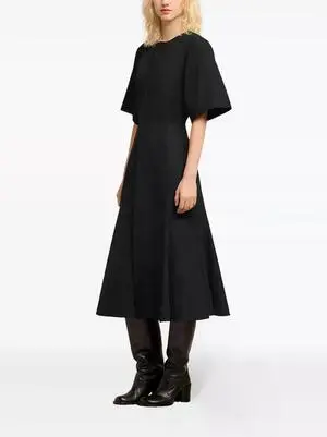 AMI Paris Short-sleeve Cotton Midi Dress