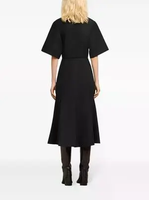 AMI Paris Short-sleeve Cotton Midi Dress