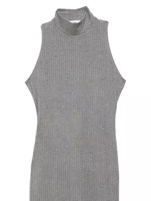 FLEUR DU MAL Ribbed Racer Maxi Dress