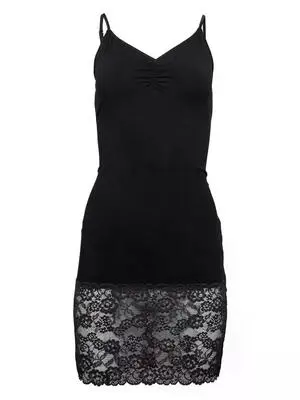 FLEUR DU MAL Organic-cotton Slip Dress - Black
