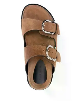 P.a.r.o.s.h Suede Flat Sandals