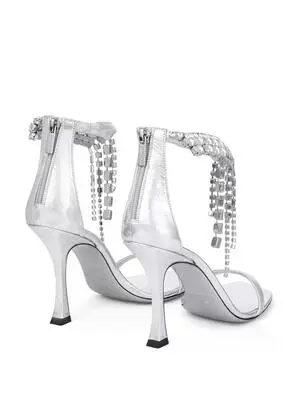 JIMMY CHOO Verity Crystal-embellished Sandals - Silver