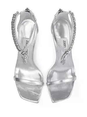JIMMY CHOO Verity Crystal-embellished Sandals - Silver